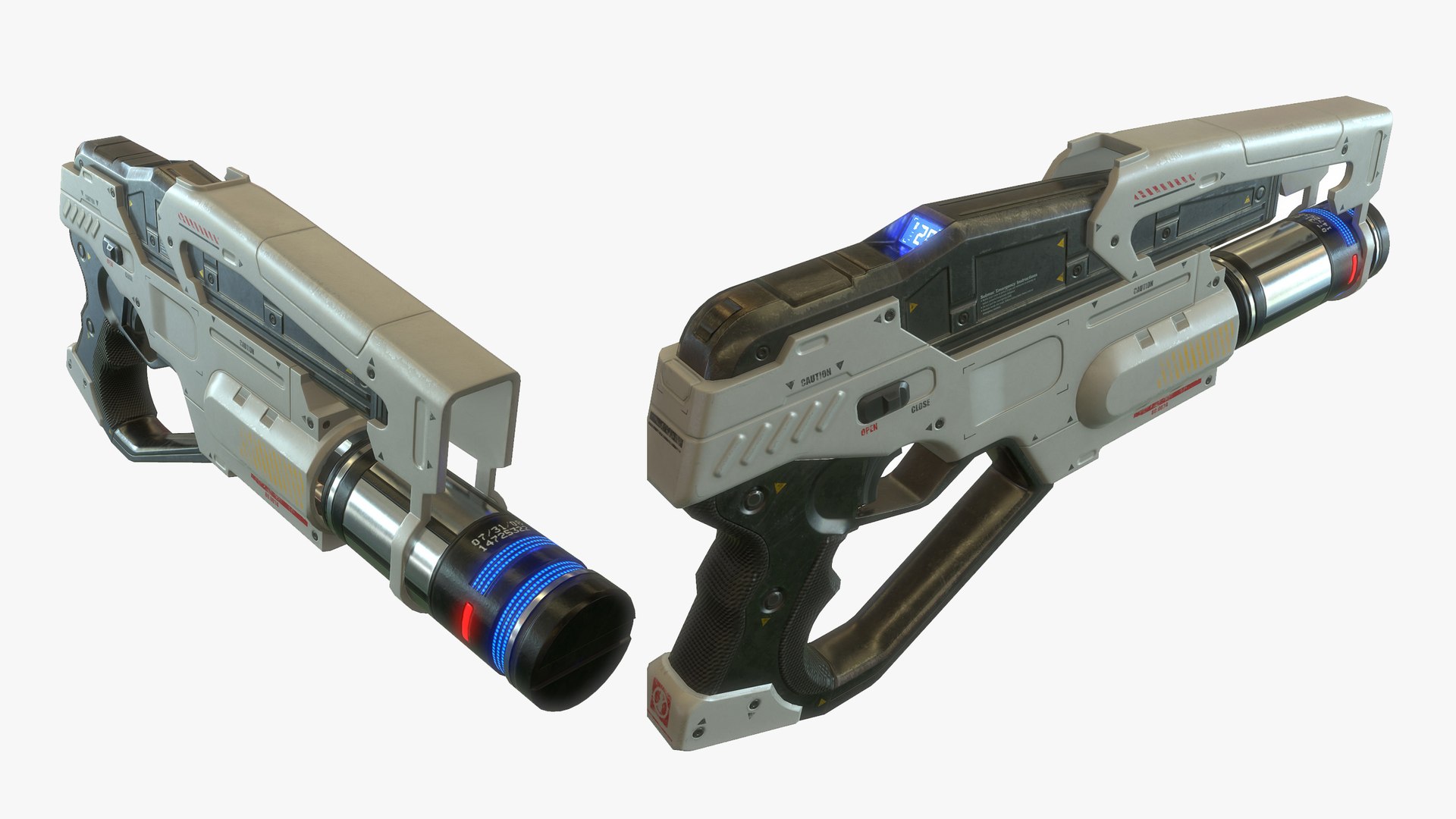 3d Model Sci Fi Gun