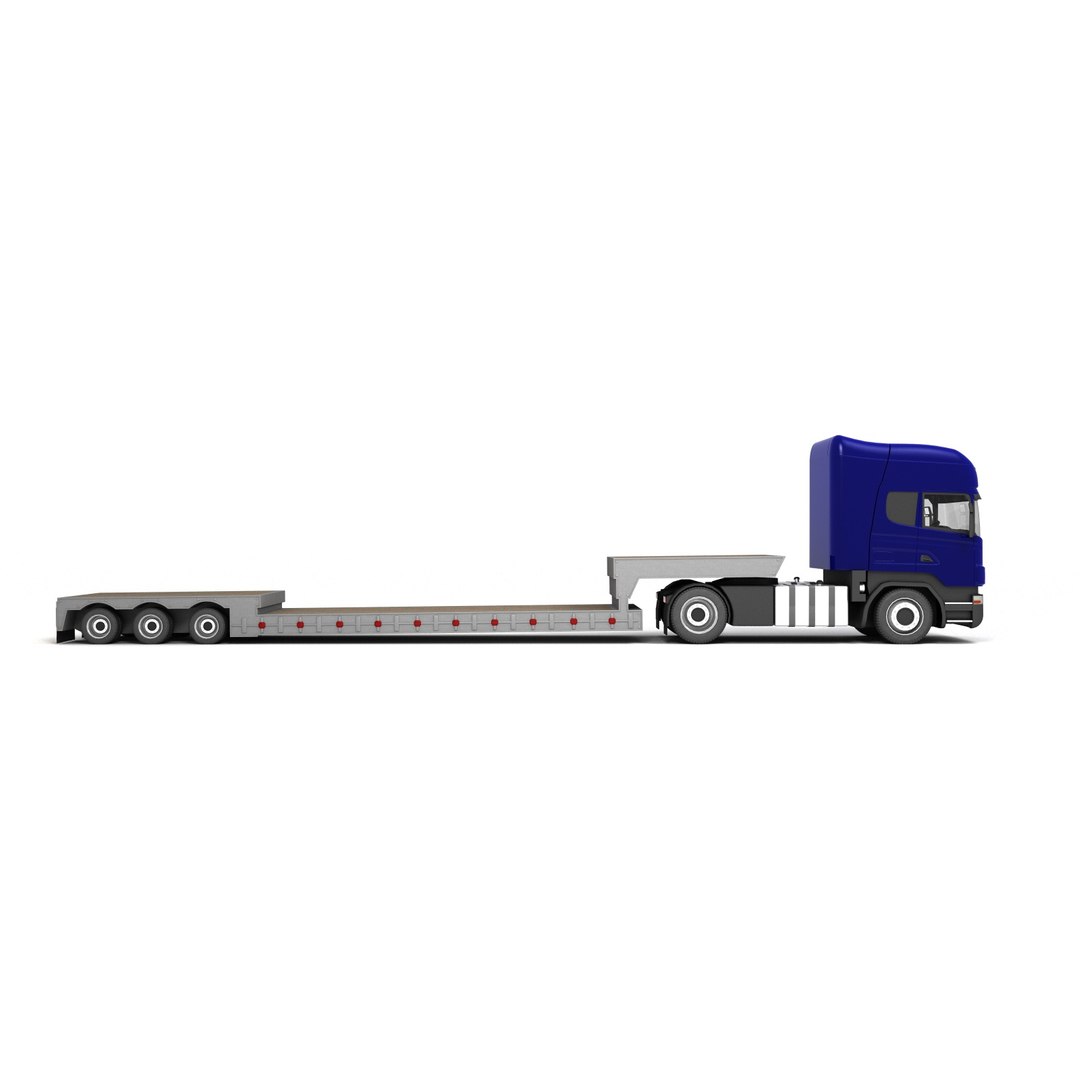 Lowboy Trailer 3D Model - TurboSquid 1517694