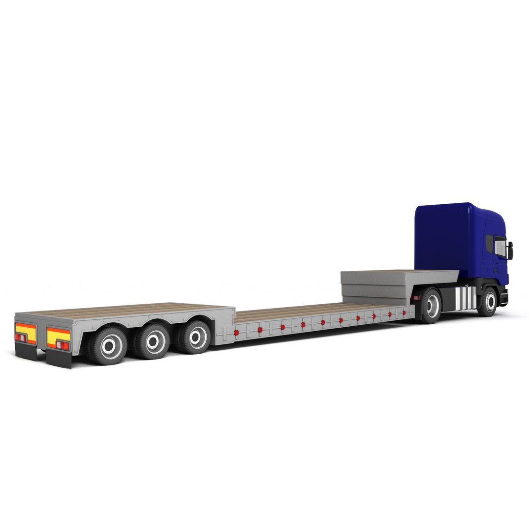 Lowboy Trailer 3D Model - TurboSquid 1517694