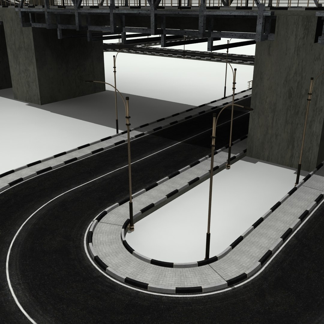 Highway Modeled 3d Obj