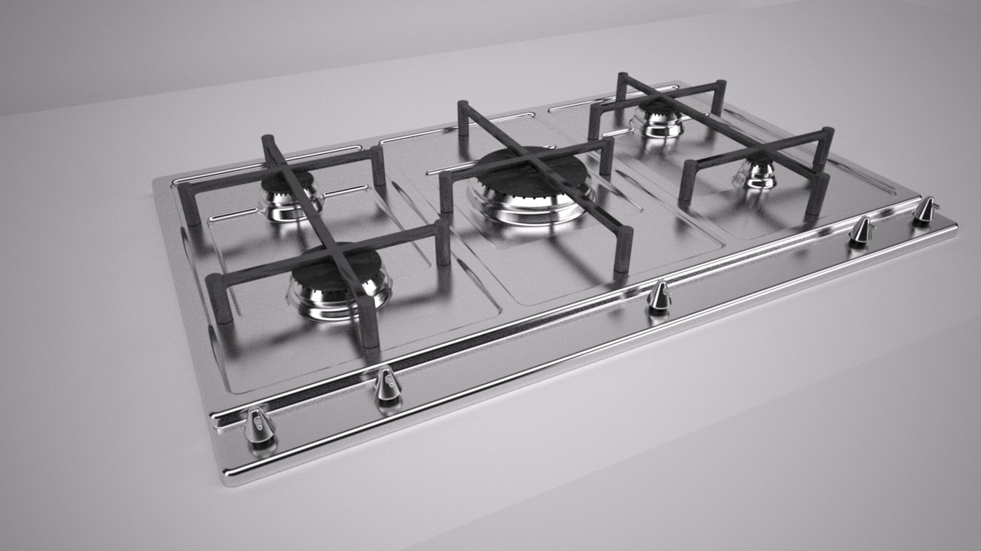 kitchen gas stove x 3d model