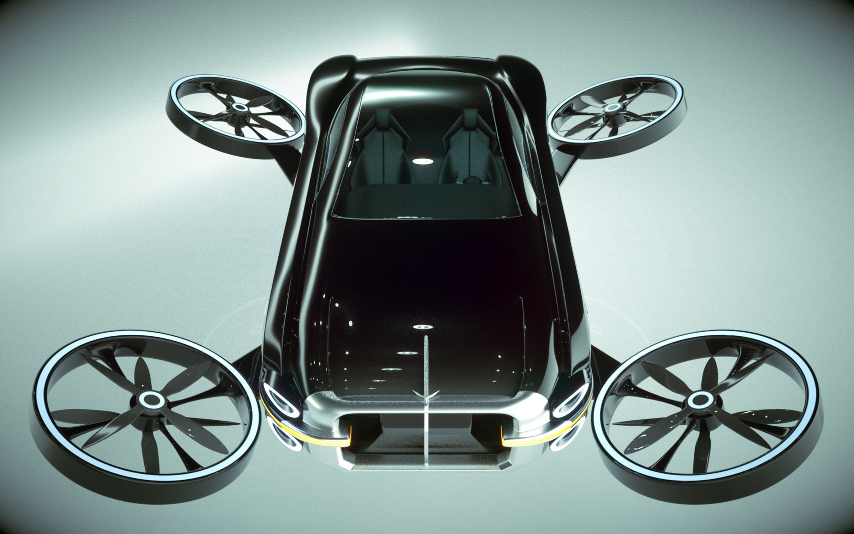 Car copter model - TurboSquid 1536230