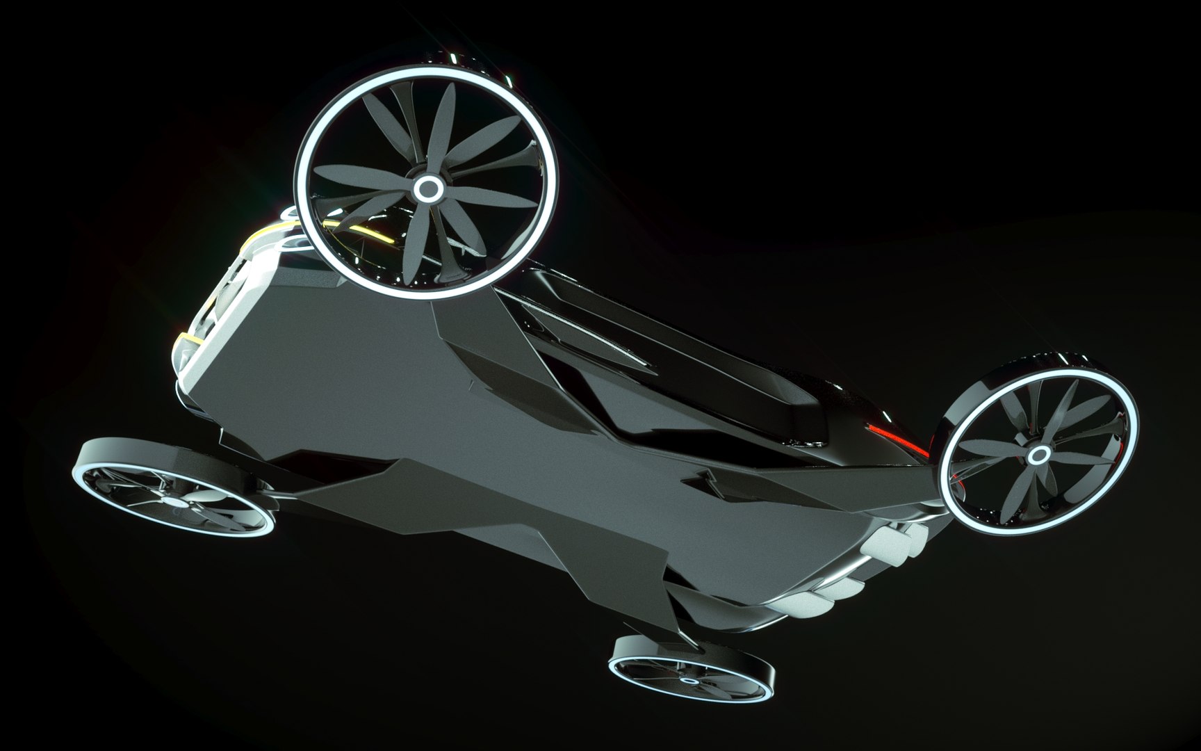 Car copter model - TurboSquid 1536230