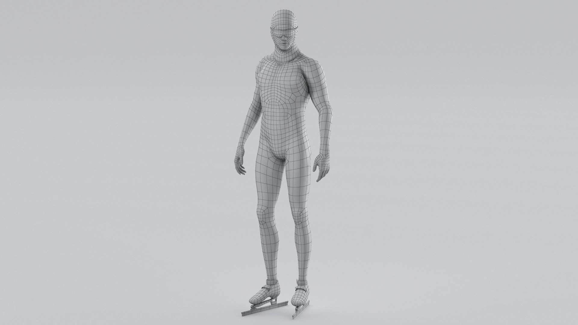 Speed Skater Animated HQ Standard License 3D Model - TurboSquid 2516349