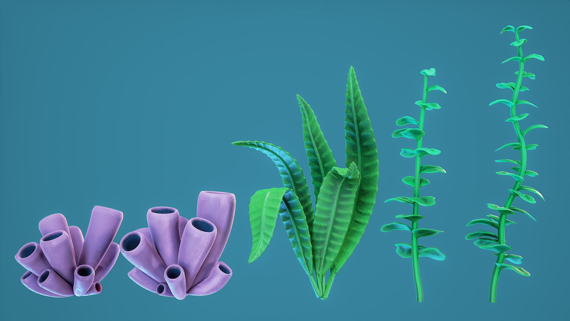 3D Cartoon Coral Reef Type 1 PBR - TurboSquid 2149349