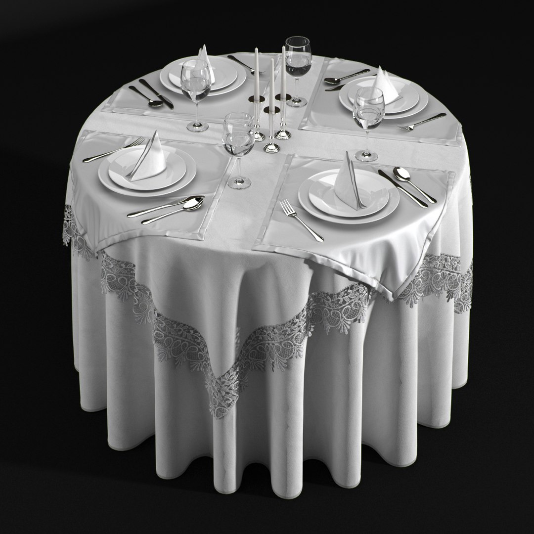 Realistic Restaurant Table
