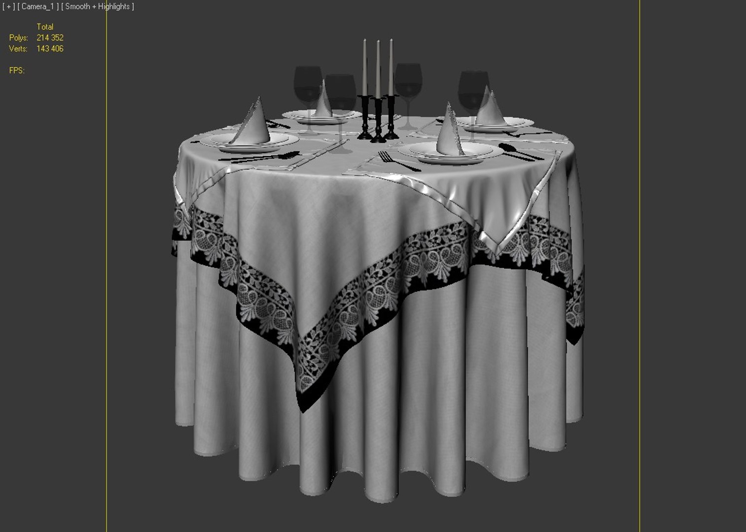 Realistic Restaurant Table