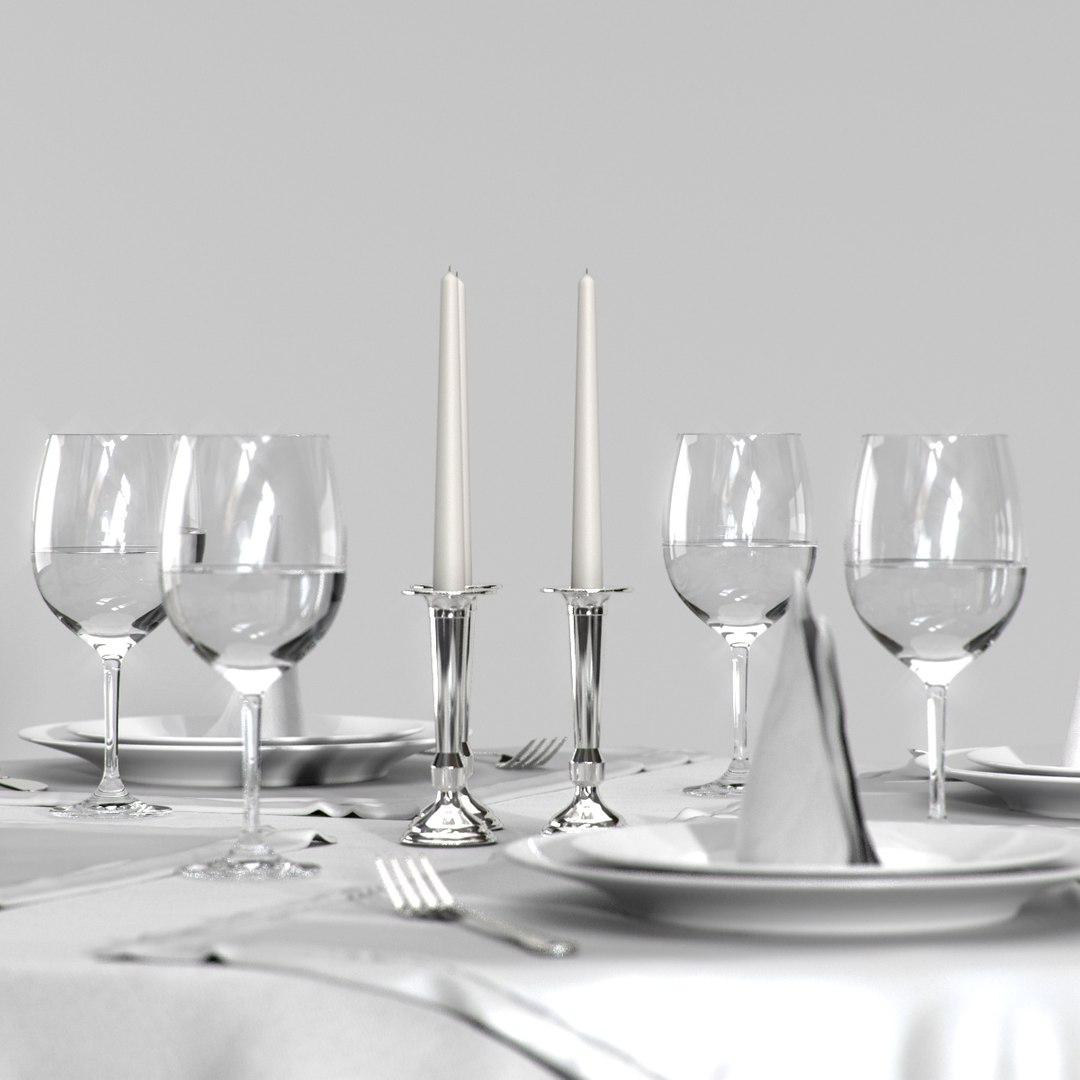 Realistic Restaurant Table