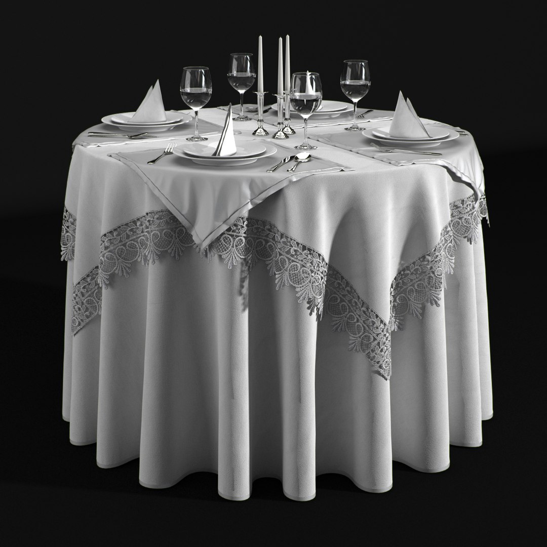 Realistic Restaurant Table