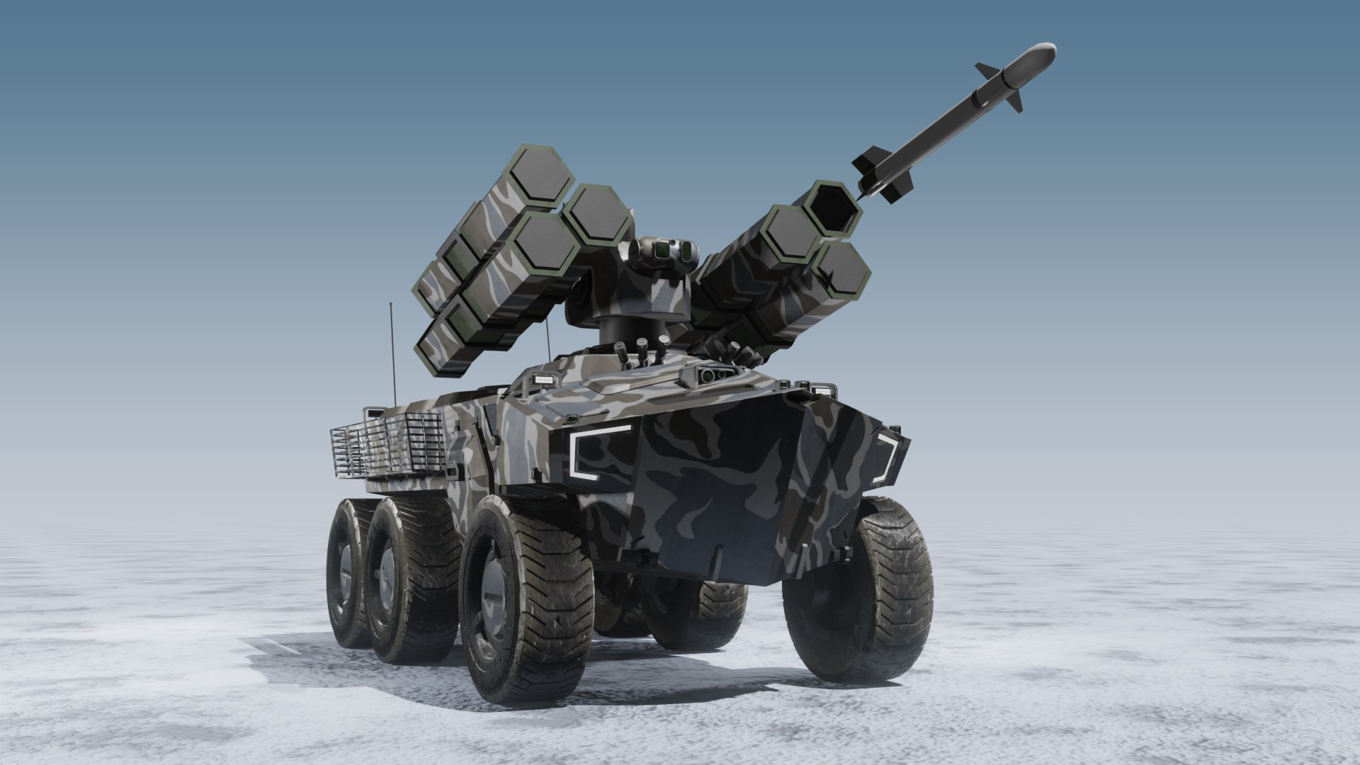 3D Sci-fi APC Collection Snow Camouflage - TurboSquid 2126627