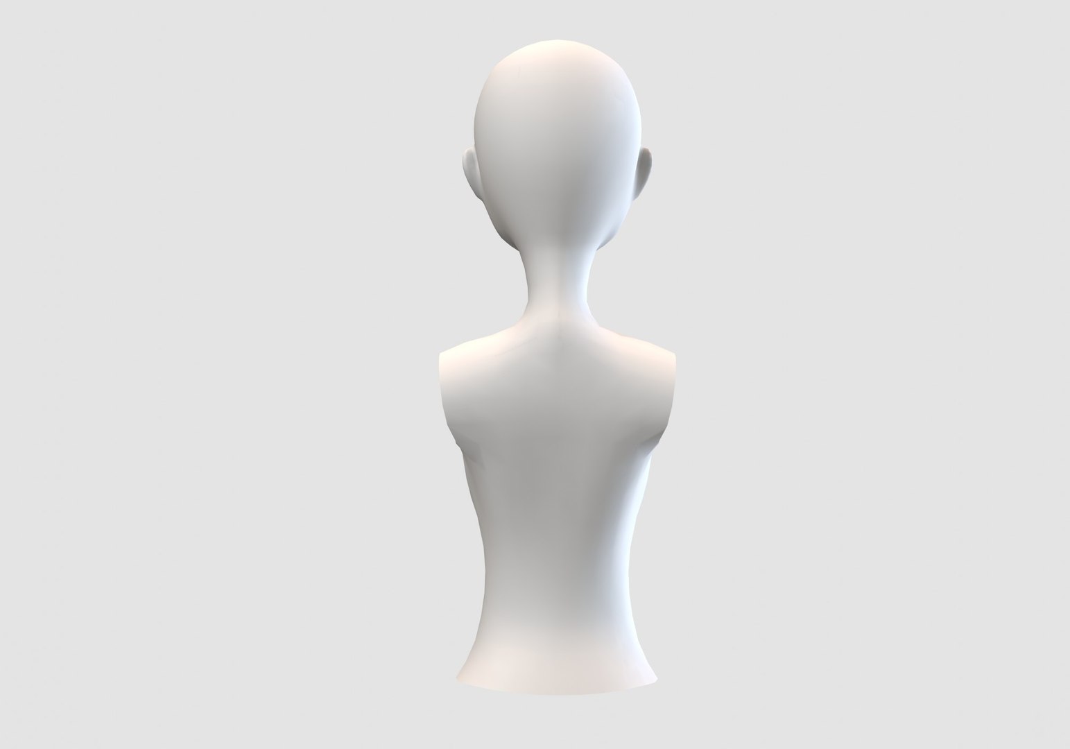 3D Cartoon Female Torso - TurboSquid 1910310