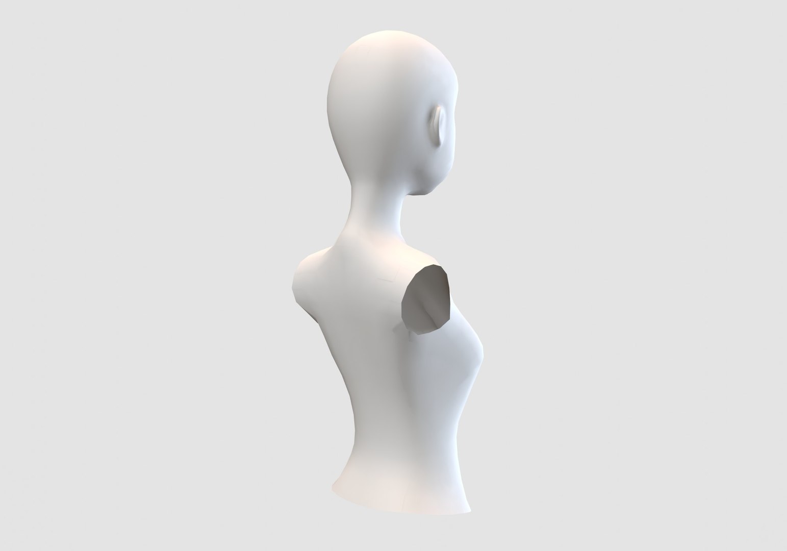 3D Cartoon Female Torso - TurboSquid 1910310