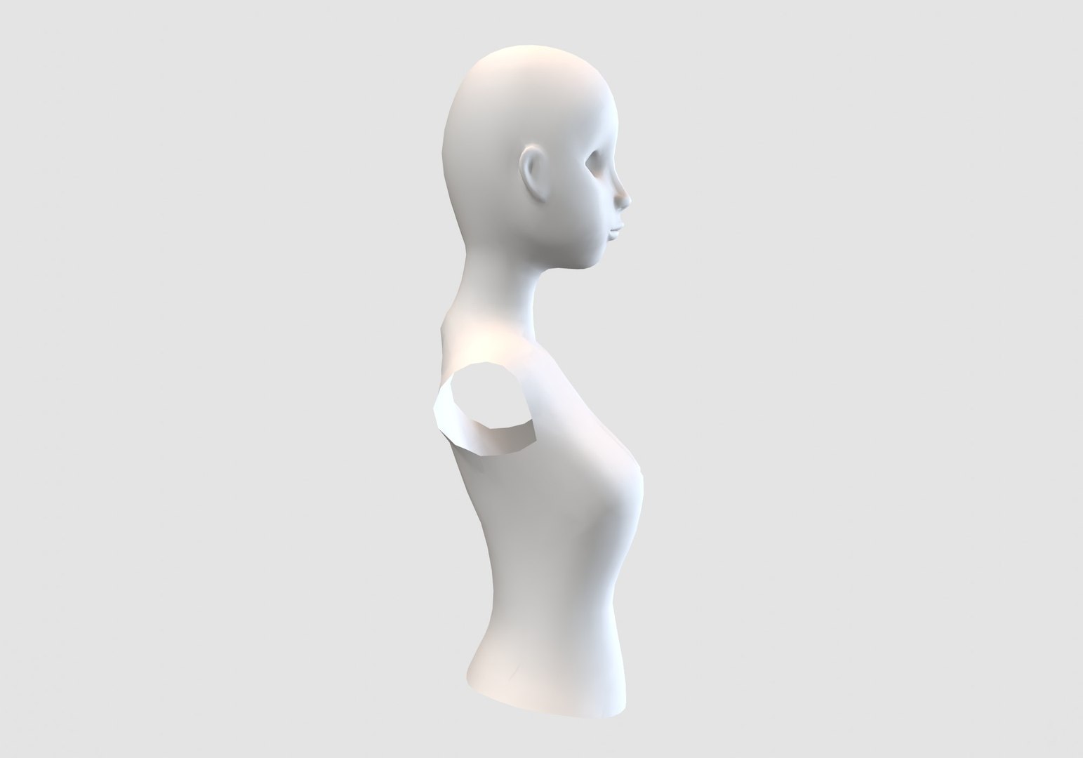 3D Cartoon Female Torso - TurboSquid 1910310