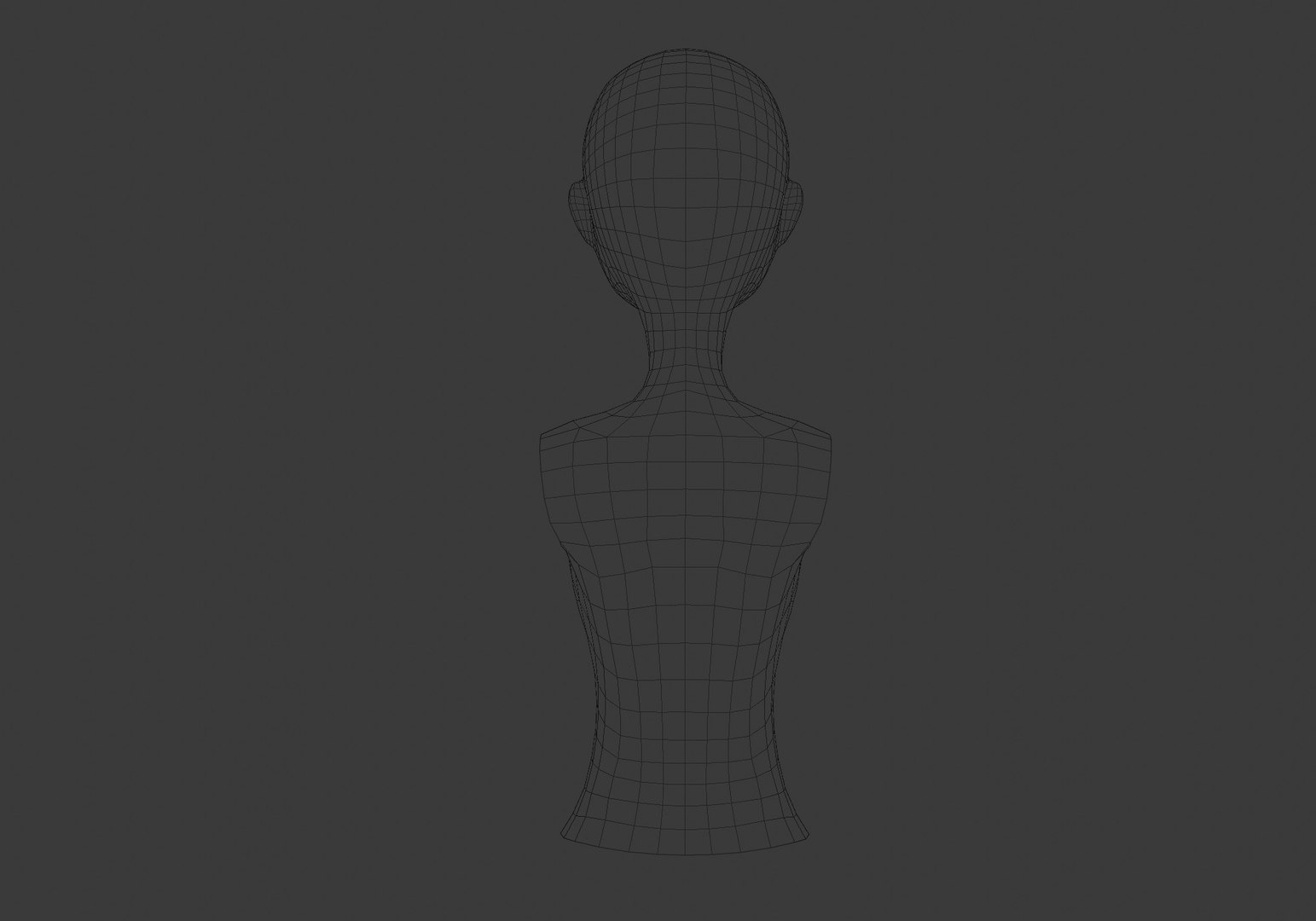 3D Cartoon Female Torso - TurboSquid 1910310