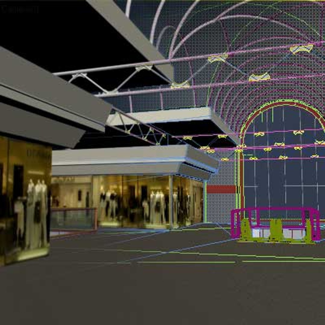 Mall Commercial 3d Model