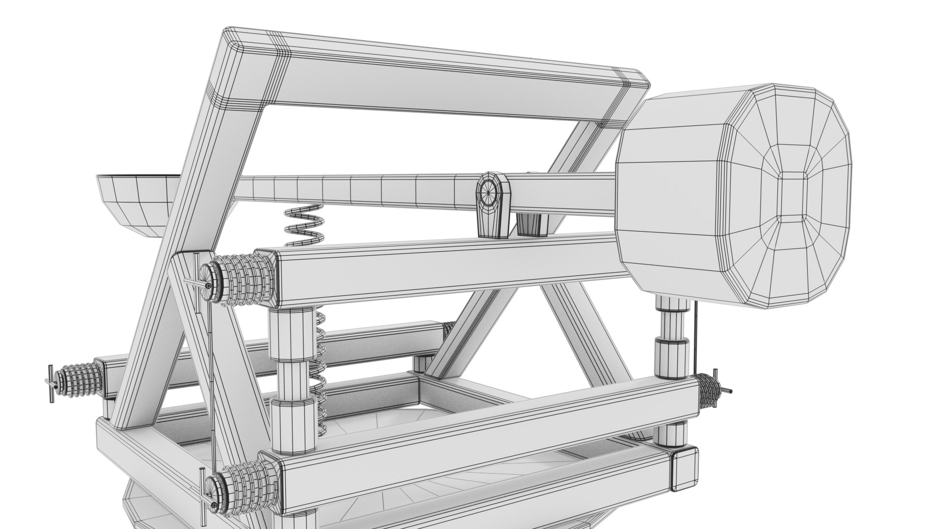 3D Game Model Of Catapult - TurboSquid 2094241