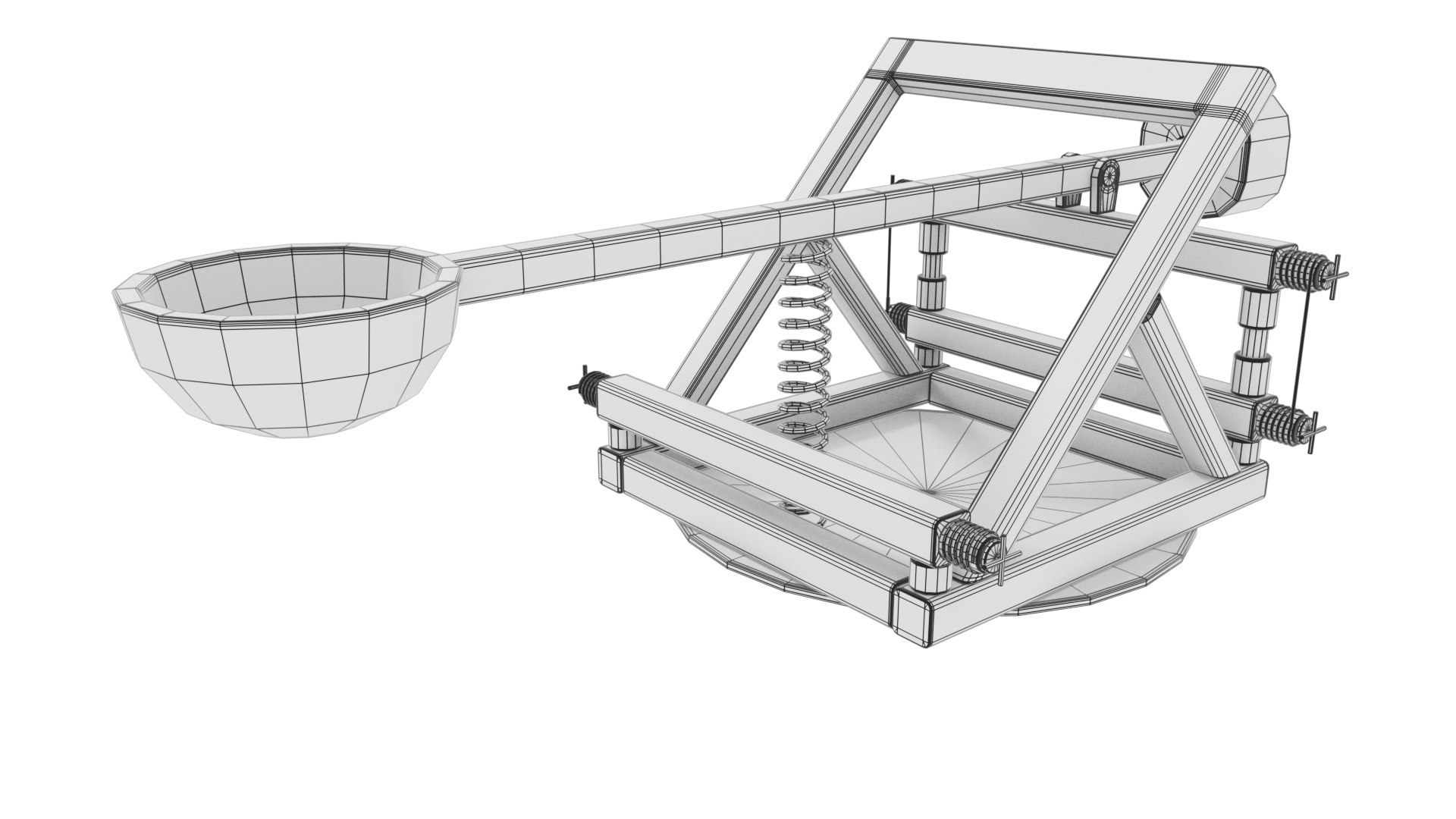 3D Game Model Of Catapult - TurboSquid 2094241