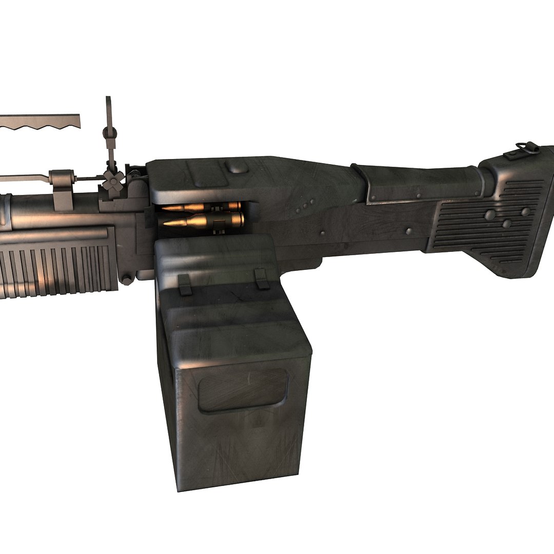 3d M60 Machine Gun Model