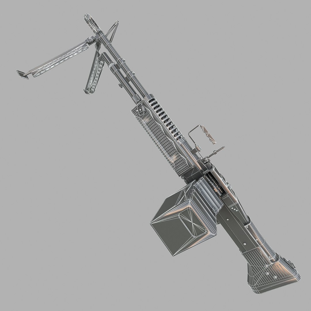 3d M60 Machine Gun Model