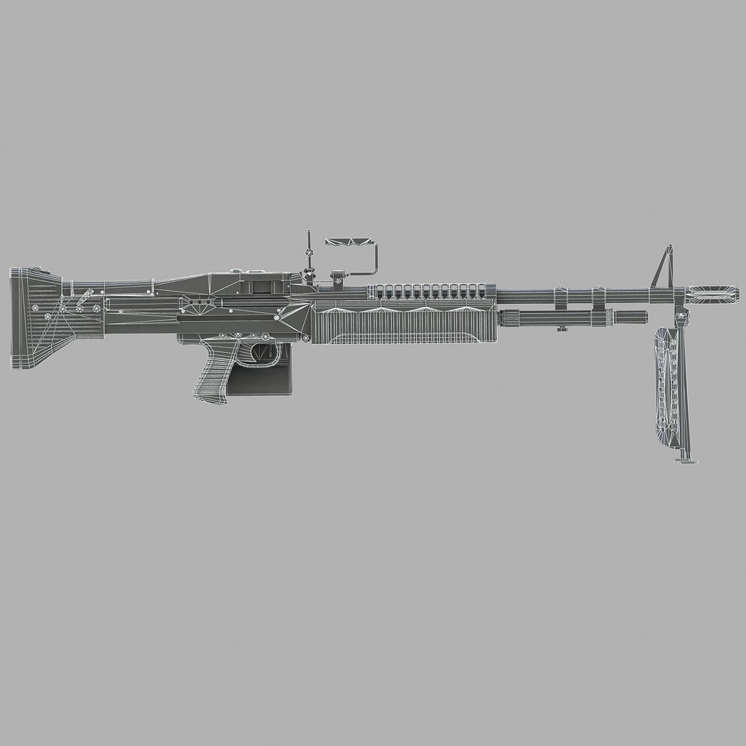 3d M60 Machine Gun Model