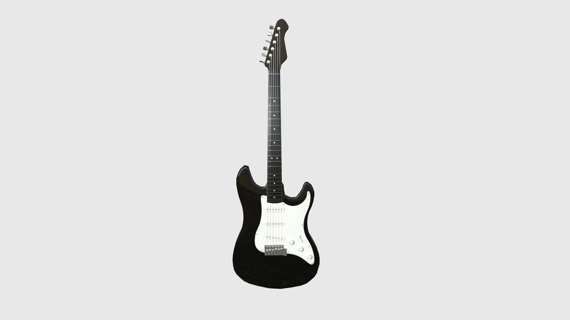 3D Electric Guitar 02 Black - Music Instrument Design - TurboSquid 1813095