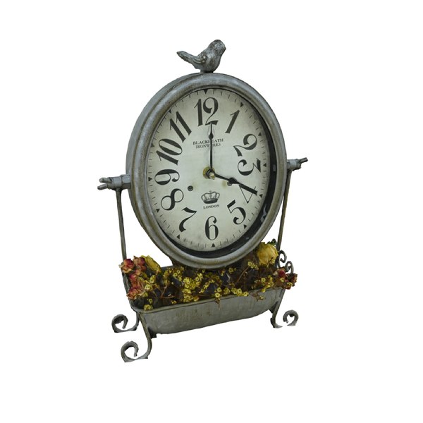 modelo 3d Anitque Desk Clock with Flowers - TurboSquid 2020678