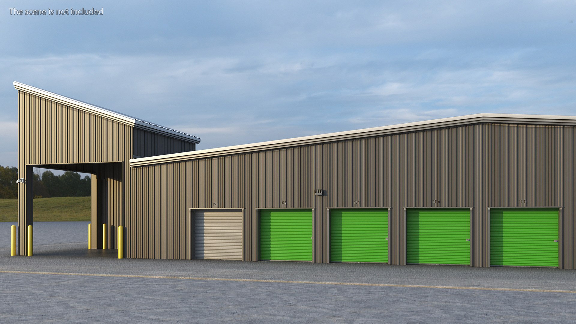 3D Model Self Storage Steel Building - TurboSquid 2201905