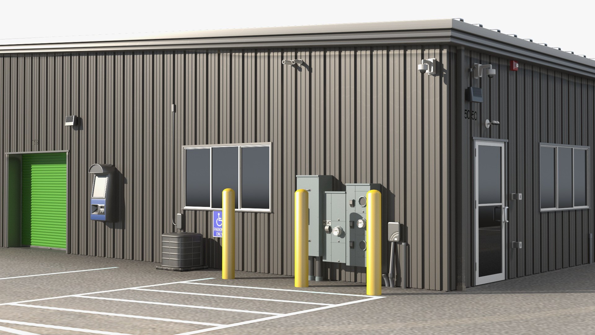3D Model Self Storage Steel Building - TurboSquid 2201905