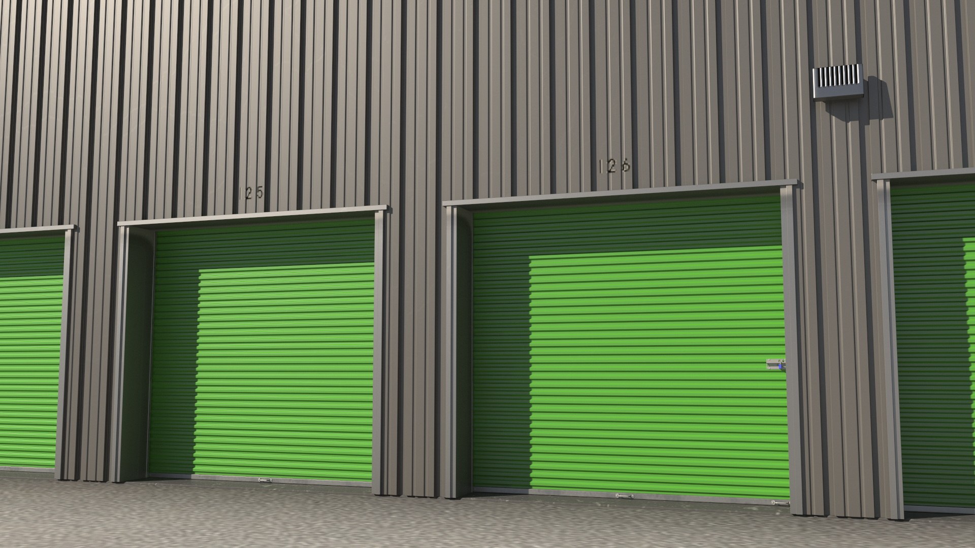 3D Model Self Storage Steel Building - TurboSquid 2201905