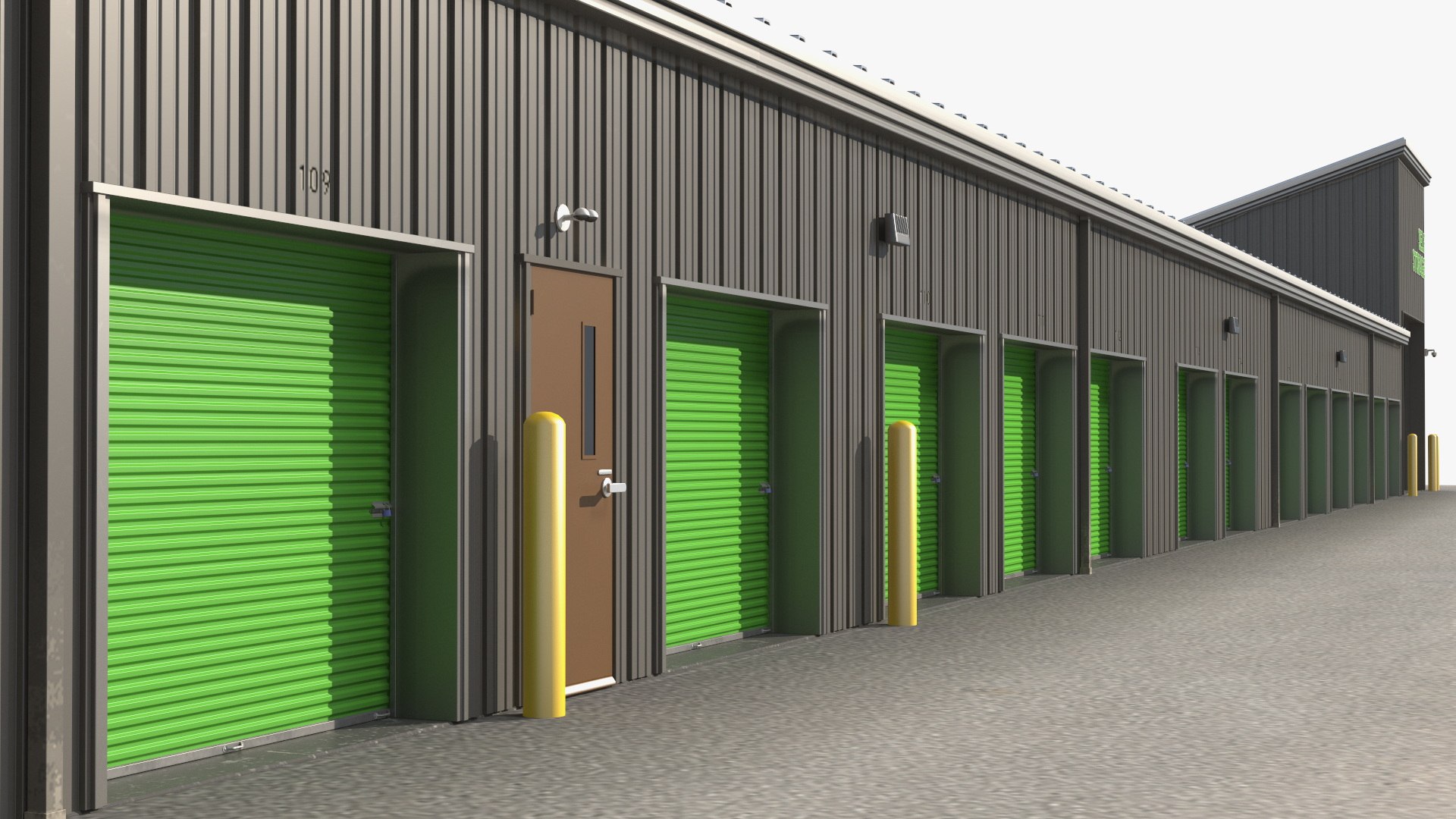 3D Model Self Storage Steel Building - TurboSquid 2201905
