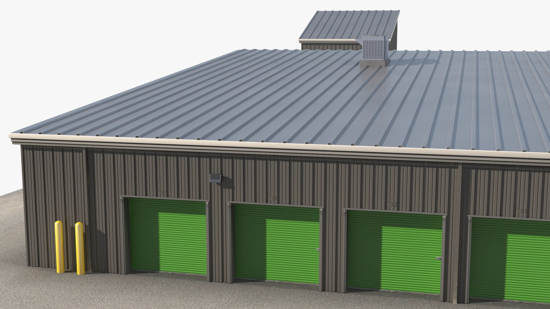 3D Model Self Storage Steel Building - TurboSquid 2201905