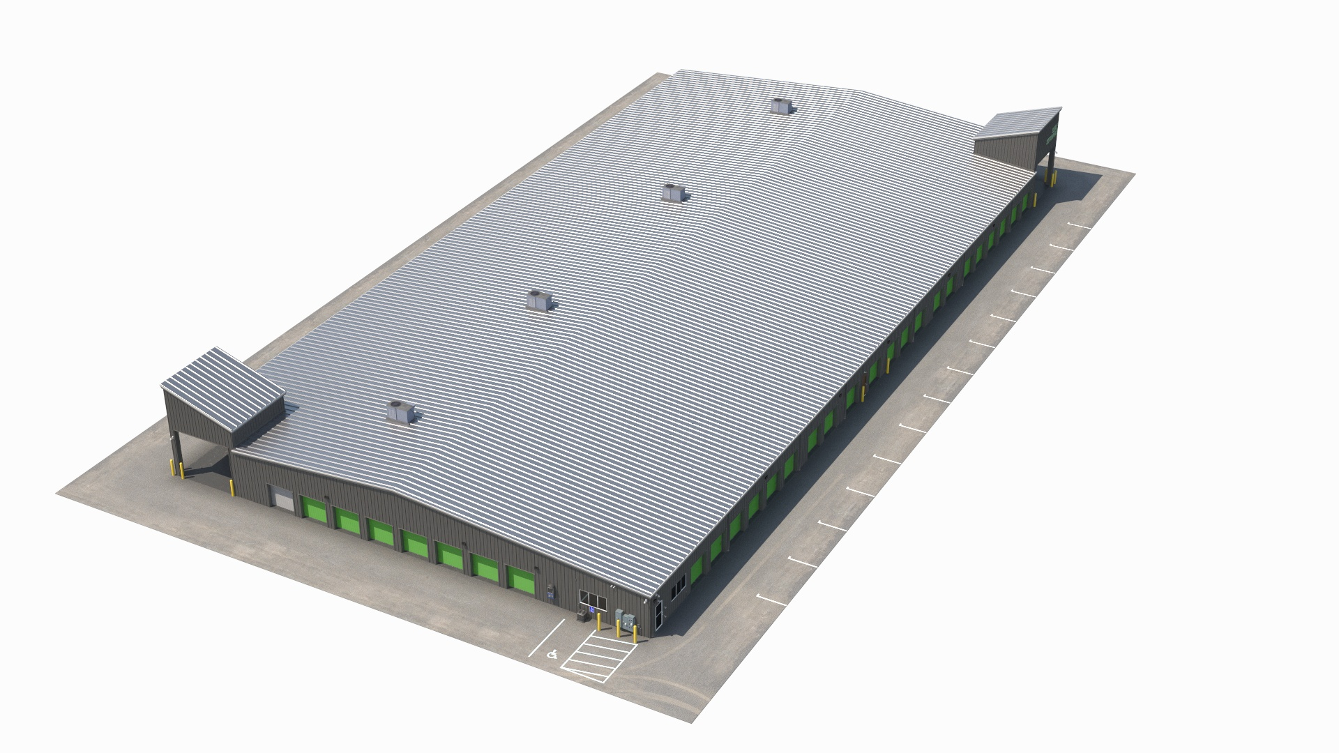 3D Model Self Storage Steel Building - TurboSquid 2201905