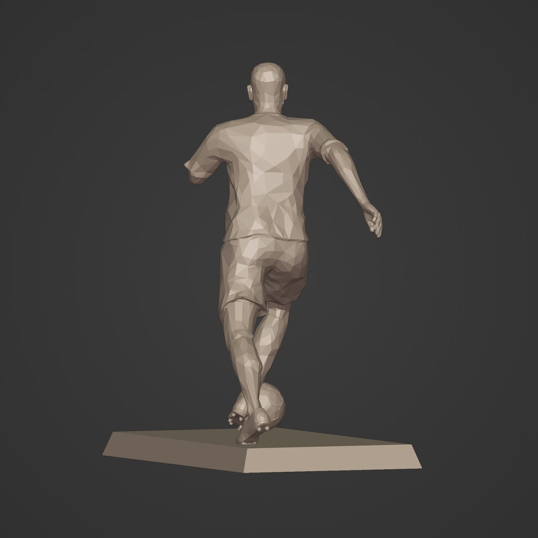 3D LowPoly Soccer Player Figurine -- Ready For 3D Printing - TurboSquid ...