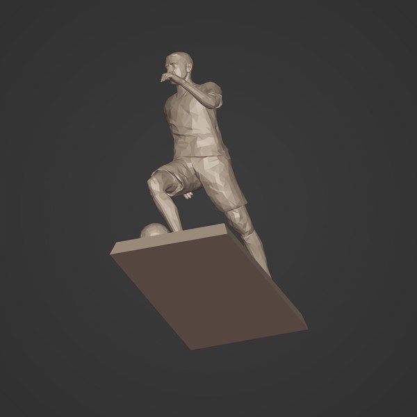 modelo 3d Figura de jugador de fútbol LowPoly, lista para impresión en ...
