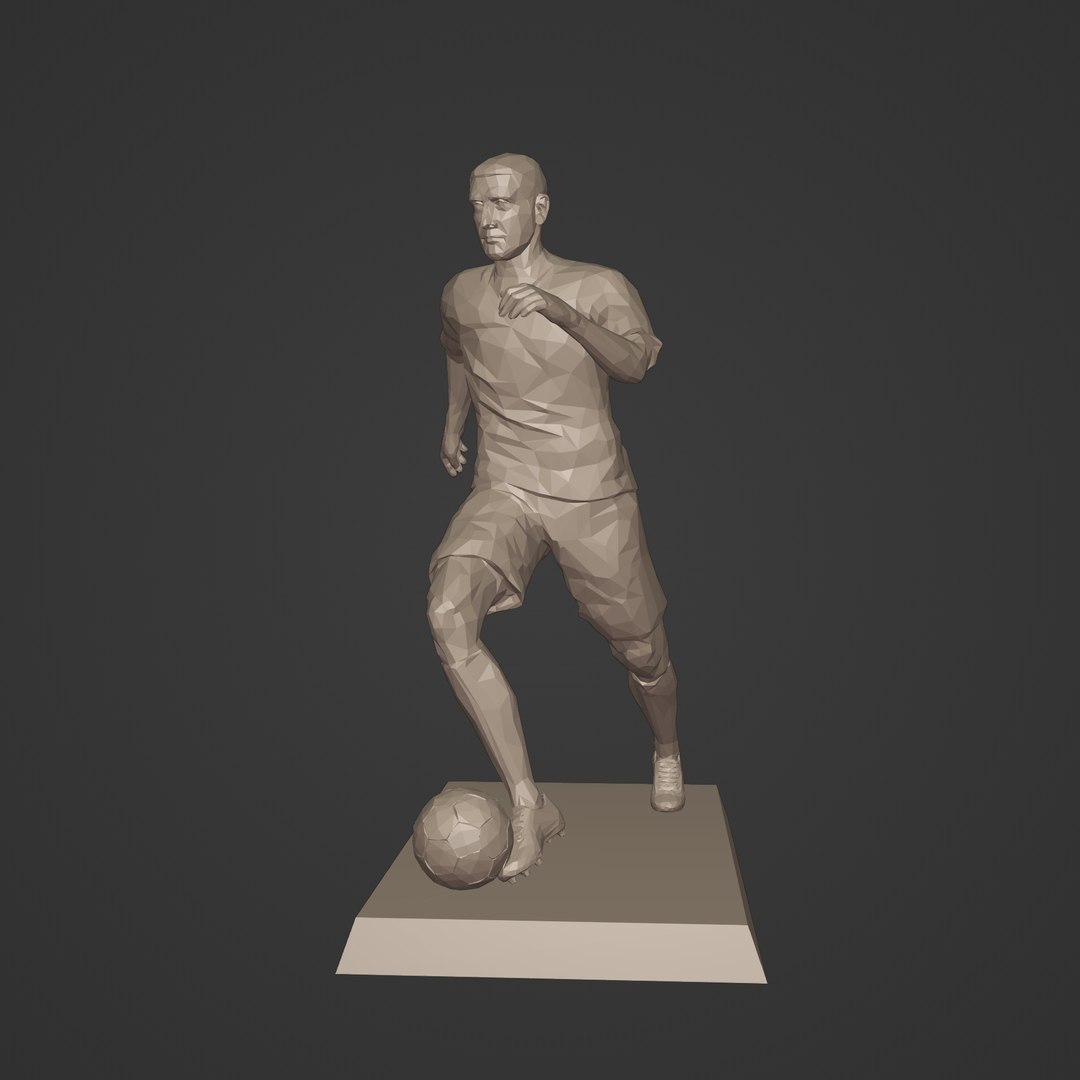 3D LowPoly Soccer Player Figurine -- Ready For 3D Printing - TurboSquid ...