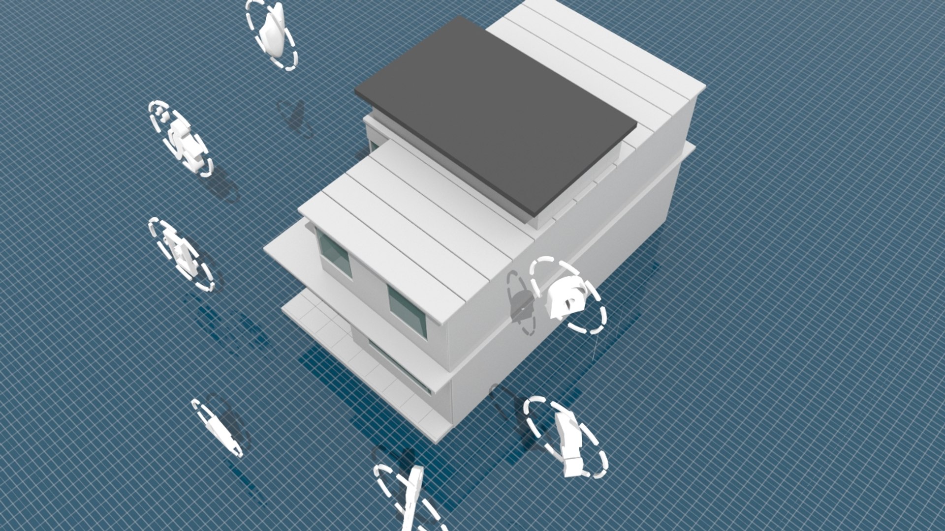 Modern house isometric 3D - TurboSquid 1322037