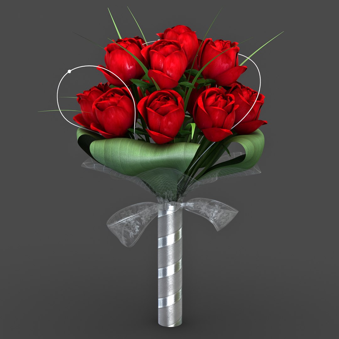 Bouquet Modelled 3d Model