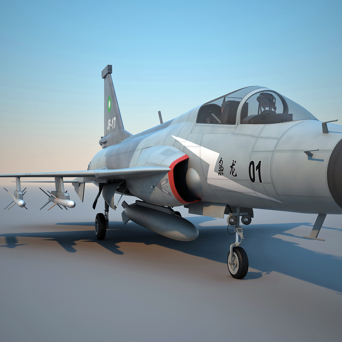3dsmax realistic jf-17 thunder fighter