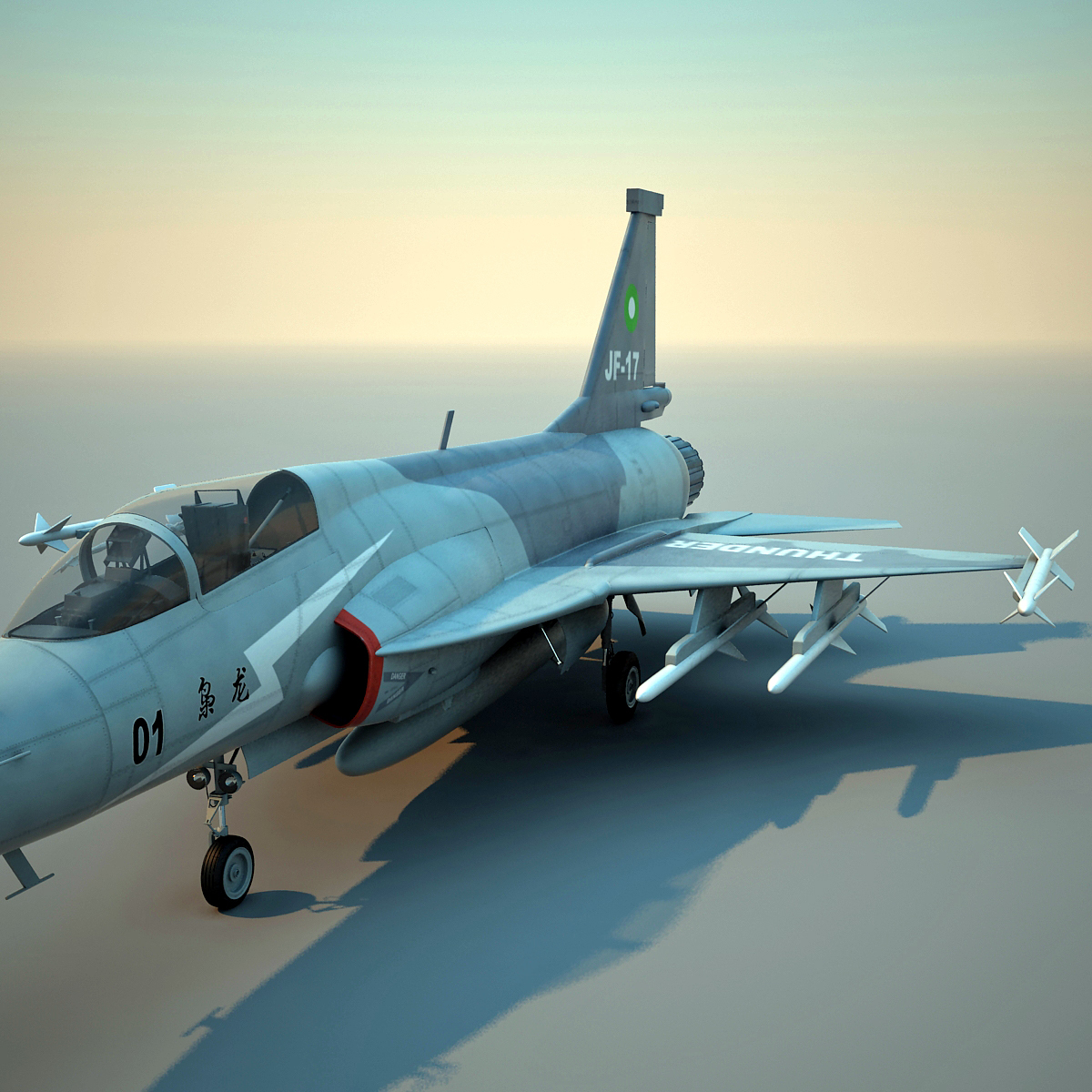 3dsmax realistic jf-17 thunder fighter