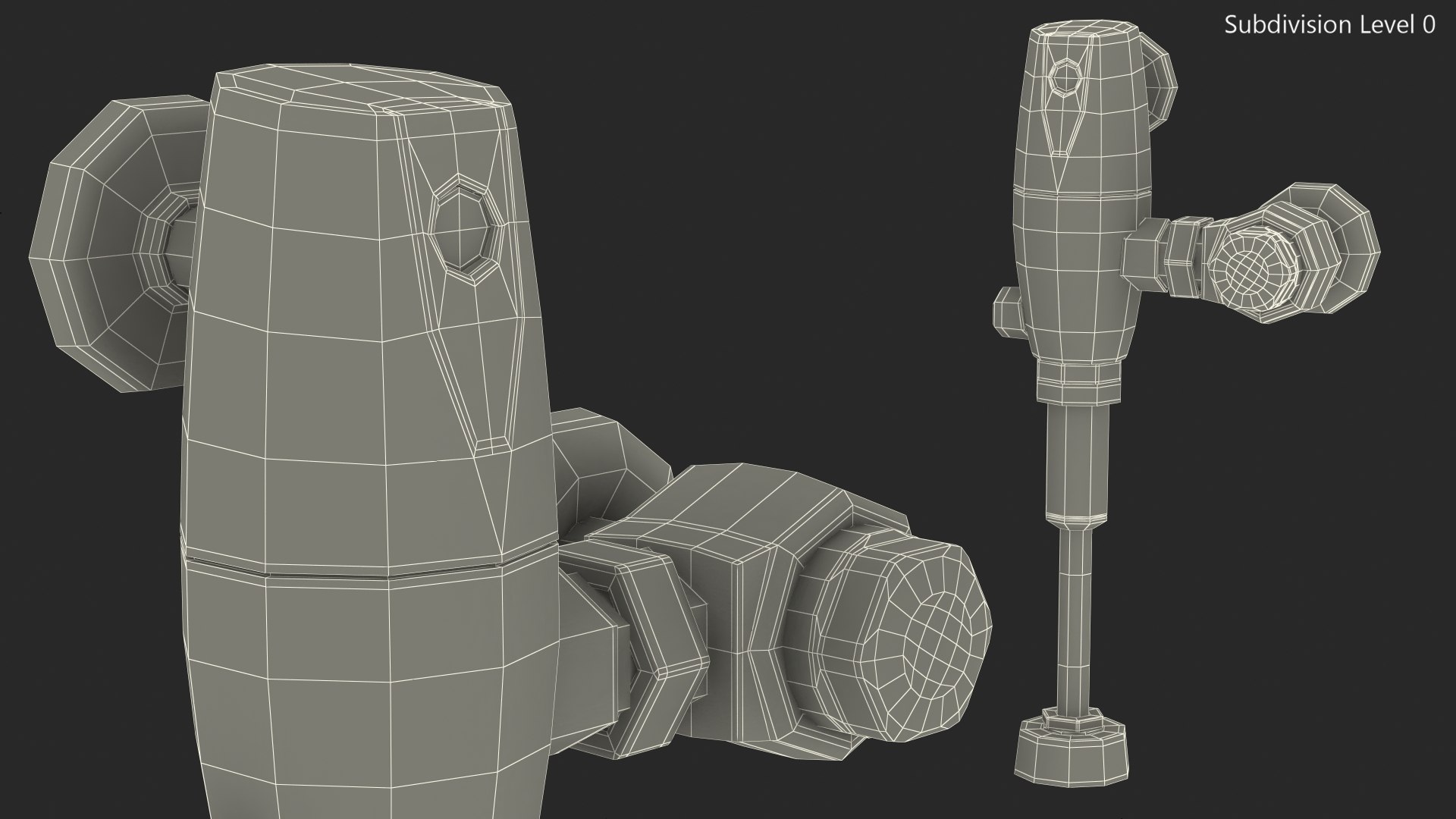 Manual Urinal Flush Valve 3D Model - TurboSquid 1705298