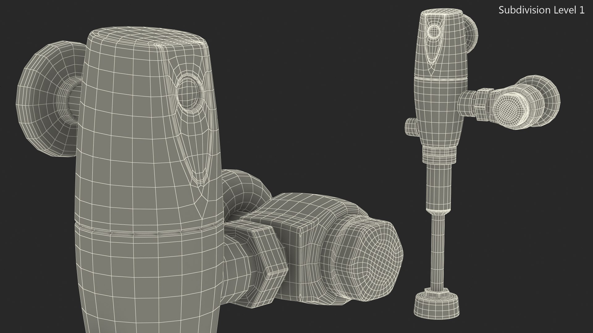 Manual urinal flush valve 3D model - TurboSquid 1705298