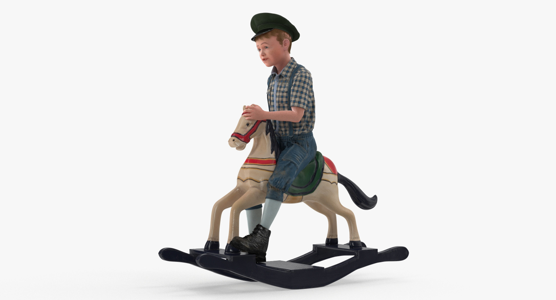 Vintage Boy Riding Rocking Horse Model - TurboSquid 1317739
