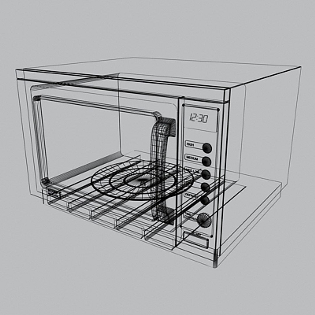 microwave oven 3d model