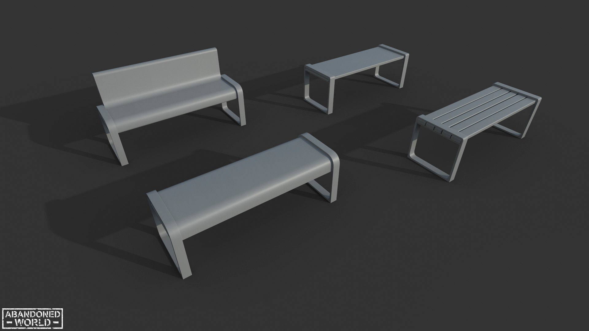 3D Benches Set Model - TurboSquid 1872108