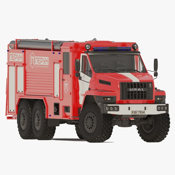 modelo 3d Ural siguiente camión de bomberos - TurboSquid 1983419