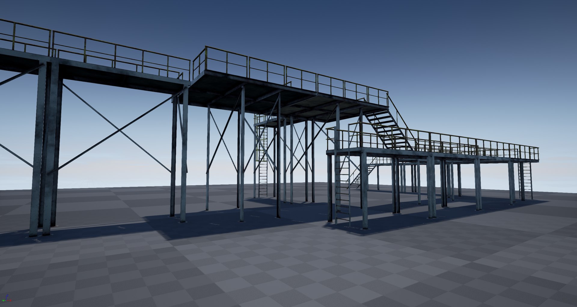 3D pbr modular industrial platform model - TurboSquid 1179191