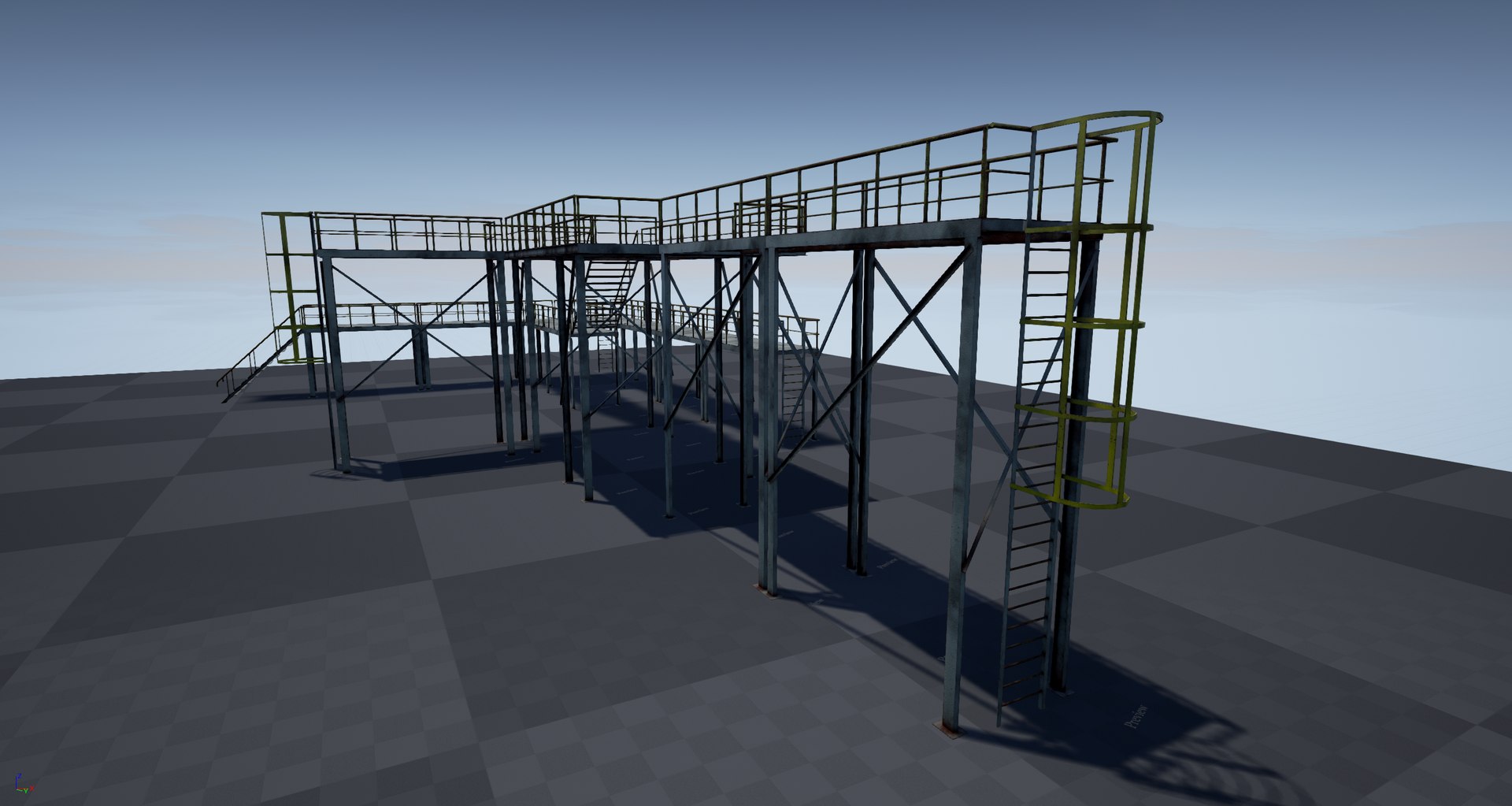 3D pbr modular industrial platform model - TurboSquid 1179191