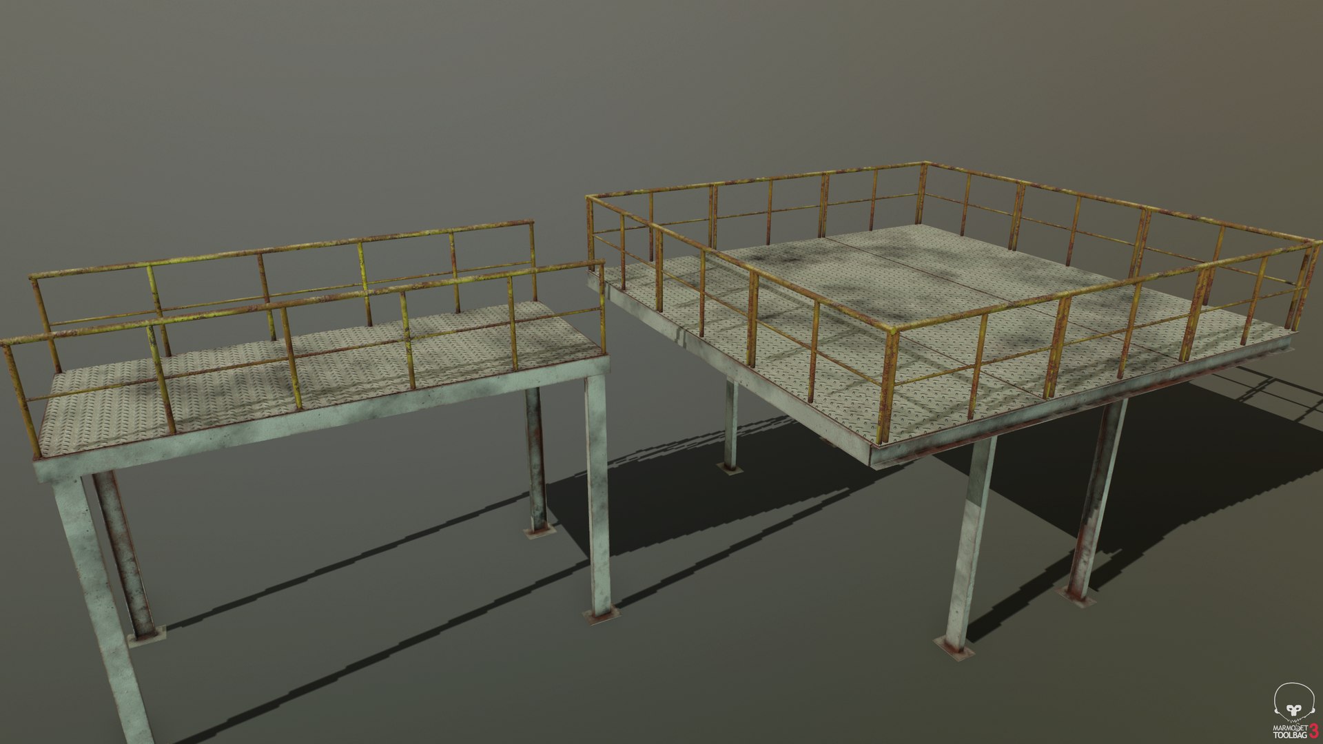 3D pbr modular industrial platform model - TurboSquid 1179191