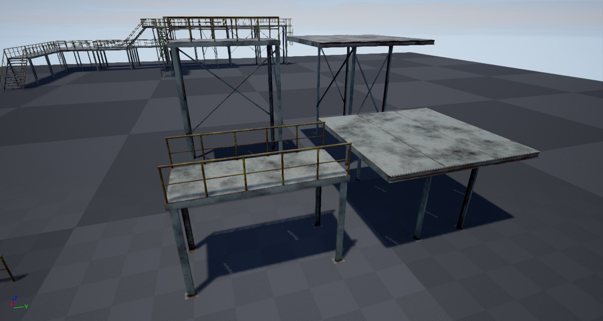 3D pbr modular industrial platform model - TurboSquid 1179191