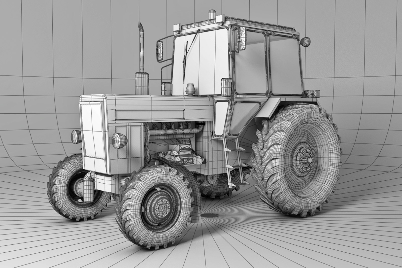 3d Agricultural Mtz-80 Model
